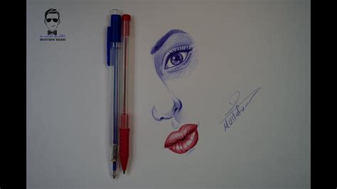 تعلم الرسم بالقلم الجاف الحبر مع الخطوات للمبتدئين Youtube