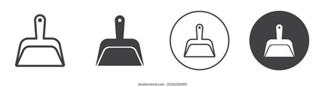 dustpan icon simple outline vector logo stock vector royalty free