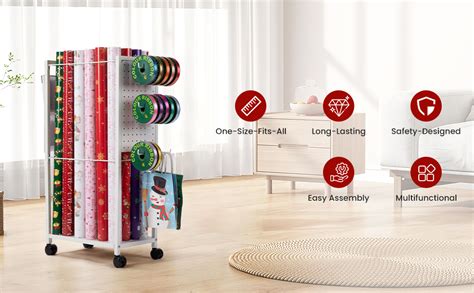 Yozlro Wrapping Paper Cart T Wrapping Paper Organizer