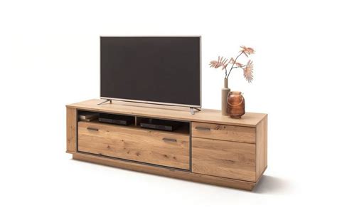Expendio Tv Board Conor 7 Asteiche Bianco Teilmassiv 210x61x50 Cm