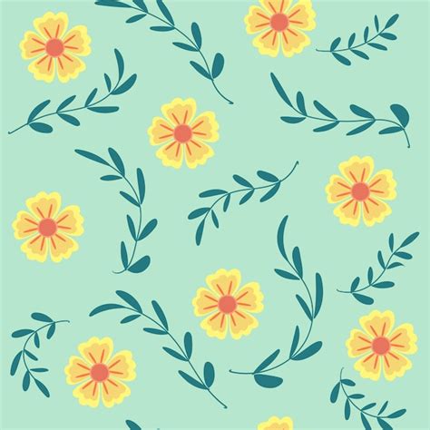 Premium Vector Seamless Flower Pattern Design Vector Floral Print For
