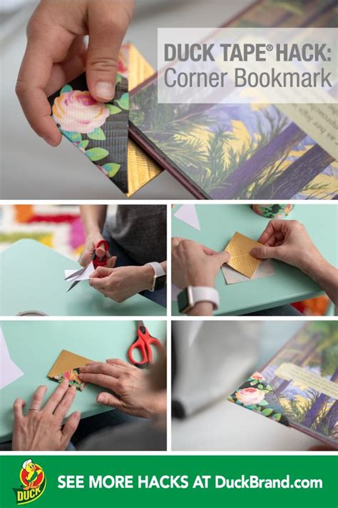 Duck Tape® Back To School Hack Corner Bookmark Duck Tape Corner Bookmarks Duct Tape Crafts