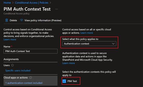 Use Authentication Context With Strong Auth On Pim Role Activation