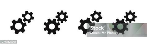 설정 기어 아이콘 세트 톱니바퀴 그룹 기호 컬렉션 벡터 일러스트 레이 션 기어 기계 부분에 대한 스톡 벡터 아트 및 기타 이미지 기어 기계 부분 누름 버튼 다운로드