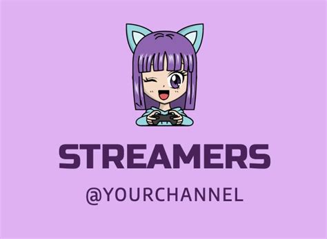 Download Streamer Girl Gamer Logo Wallpaper