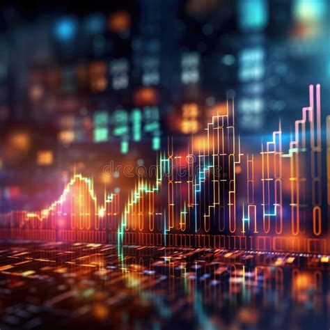 Growth Stock Diagram Financial Graph Or Business Investment Market