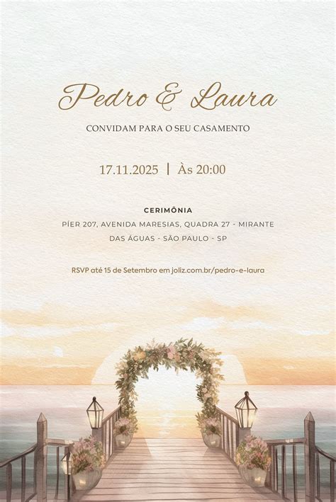 Convite Convite De Casamento Chique Para Editar Grátis