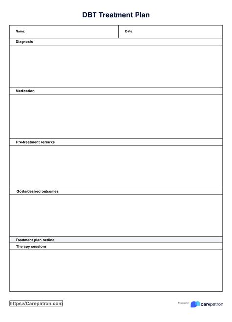 Act Treatment Plan And Example Free Pdf Download