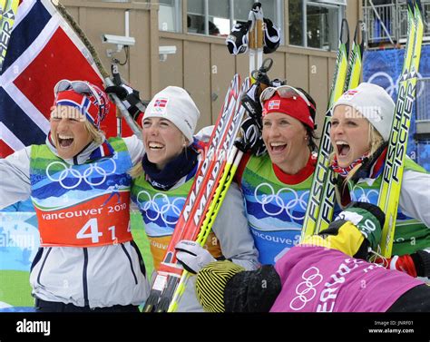 Whistler Canada Members Of Norways Womens 4x5 Kilometer Relay