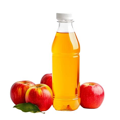 A Bottle Of Refreshing Apple Juice With Fresh Red Apples On A Clean