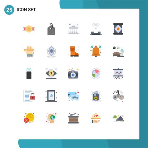 25 Universal Flat Colors Set For Web And Mobile Applications Condensed Telephone Gallery Support