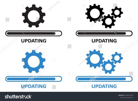 Set Update System Icons Loading Updating Shutterstock