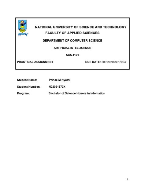 xscs4101 artificial intelligence practical assignment 2023 pdf