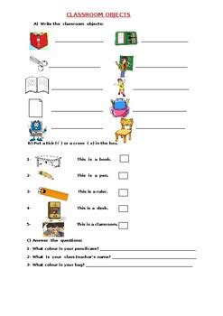 Classroom Objects By Lafayette Stiedemann TPT