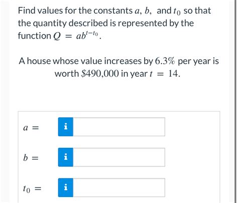 Solved Find Values For The Constants A B And T So That Chegg