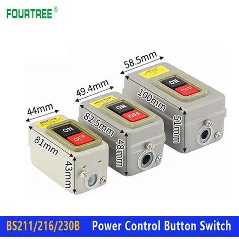Bs B Bs B Bs B P Ac Motor On Off Switch Self Locking On Off Power Push Button Switch