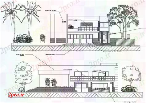 دانلود نقشه مسکونی ، ویلایی ، آپارتمان نما از خانههای ویلایی خانه ساحل