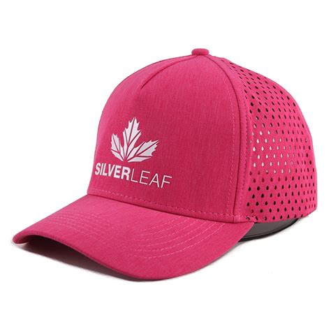 Custom 5 Panel Rubber Patch Logo Baseball Cap Waterproof Laser Cut