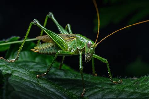Premium Photo Mystic Portrait Oflongheaded Toothpick Grasshopper On Leaves