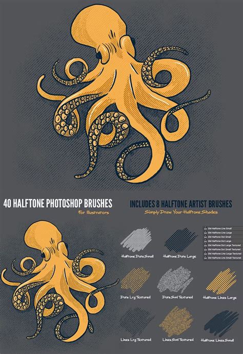 Best Halftones Brushes Textures And Effects For Photoshop And Illustrator In 2024 Halftone