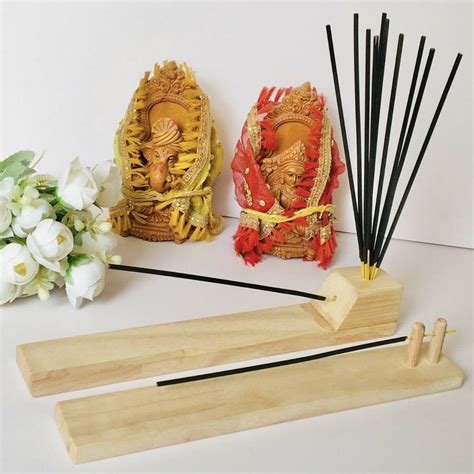 Reliable Wooden Agarbatti Stand With Ash Catcher Dhoop Stick Holder Fo