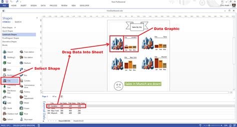 Chris Webbs Bi Blog Building A Simple Bi Dashboard With Visio 2013