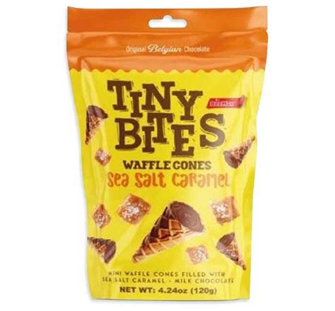 Tiny Bites Waffle Cones Gusset Peg Bag Sea Salt Caramel