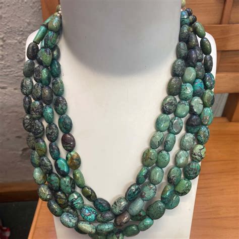 Multi Strand Turquoise Bead Necklace S