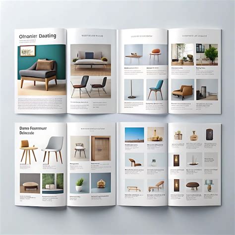 제품 카탈로그 디자인 또는 카탈로그 템플릿 디자인 프리미엄 Ai 생성 이미지