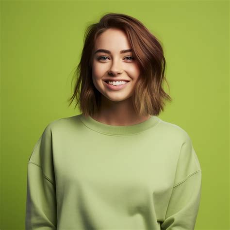 Premium Photo Whiteskinned Beautiful Girl In Green