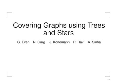 pdf covering graphs using trees and stars aladdin workshops
