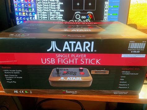 Atari Single Player Usb Fighting Stick With Odin V2 Omni Arcade R