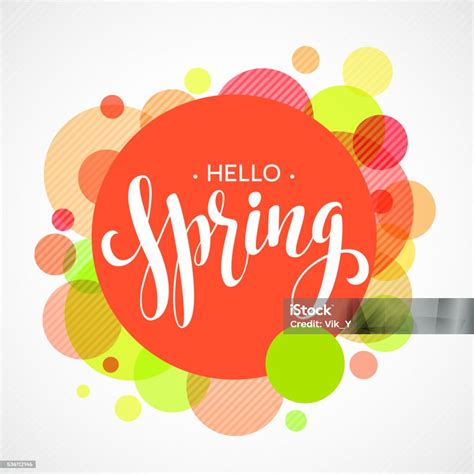 안녕하세요 스프링 레터링 디자인식 벡터 일러스트레이션 봄에 대한 스톡 벡터 아트 및 기타 이미지 봄 안녕 0명 Istock