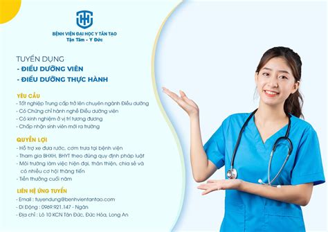 Tuyển Dụng Tháng 4 Điều Dưỡng Viên Điều Dưỡng Thực Hành Bệnh Viện
