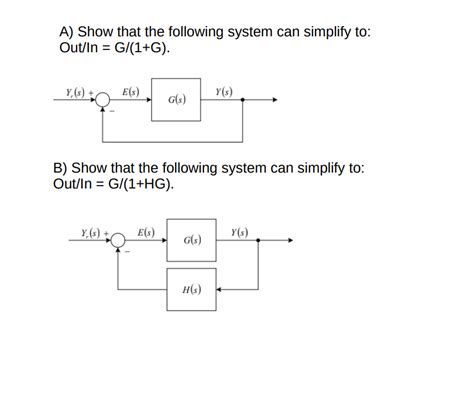 Solved A Show That The Following System Can Simplify To Chegg