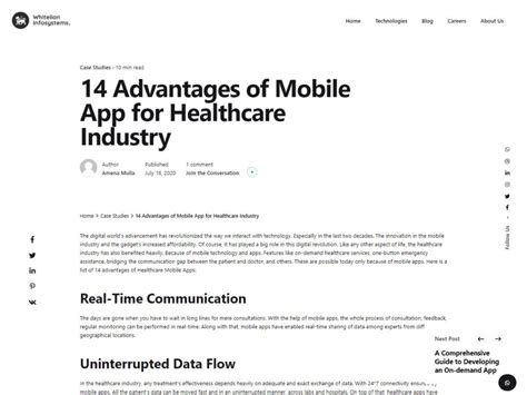 Advantages Of Mobile App Healthcare Sites Gallery CSS Design Awards Winner