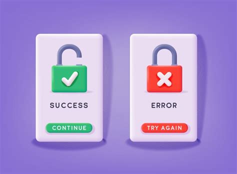 Success And Error Message Ui Banner Design Happy Vector Image