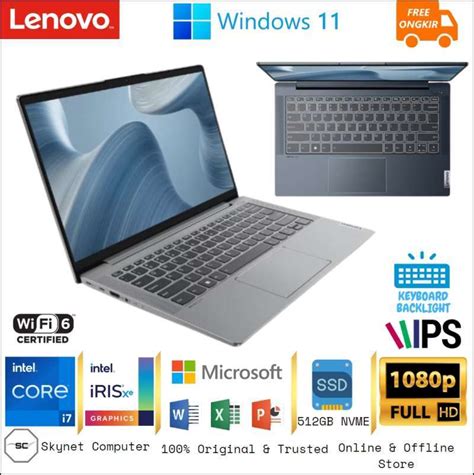 Jual Lenovo Ideapad Slim Intel Core I H Ram Gb Ssd Gb Fhd Ips Windows Dan Office