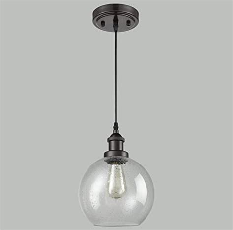 Daycent Industrial Vintage Seeded Bubble Glass Globe Pendant Light For Kitchen Island Orb