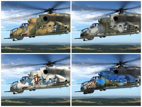 Mi 24 Hind Special Liveries Pack Helicopters Gyros X Planeorg