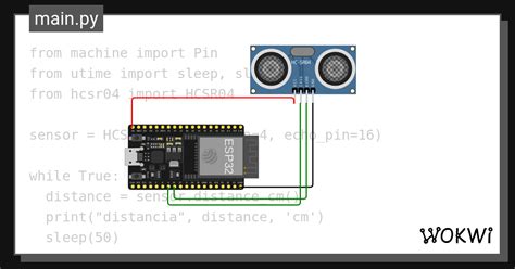 Sensor Distancia Wokwi Esp32 Stm32 Arduino Simulator