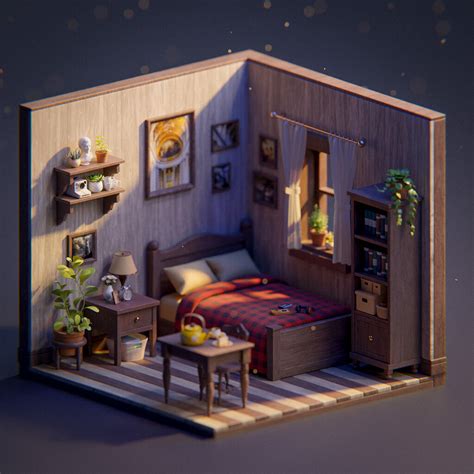 Cozy Bedroom Finished Projects Blender Artists Community