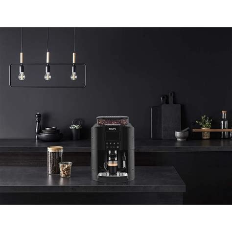 Krups Essential Machine à Café à Grain Machine à Café Broyeur Grain Cafetière Expresso Ecran LCD