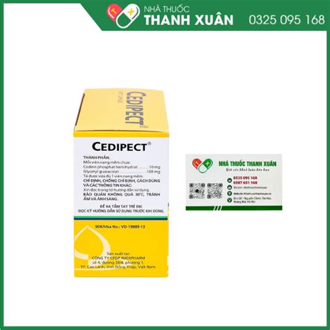 Thuốc Cedipect Imexpharm điều Trị Ho Long đờm