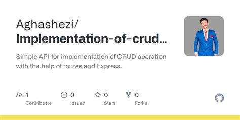Github Aghashezi Implementation Of Crud Using Routes Simple Api For