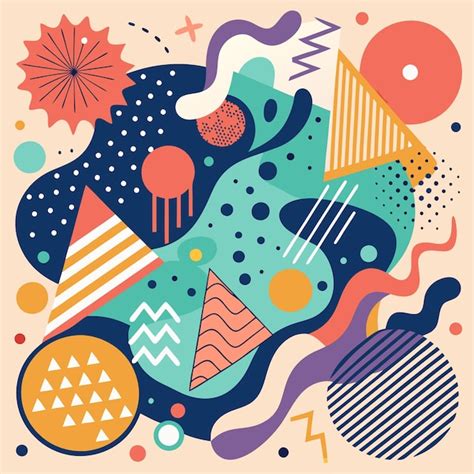 Premium Vector Colorful Abstract Geometric Art Modern Design With