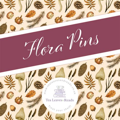 Flora And Fungi Pin Badges Tea Leaves And Reads