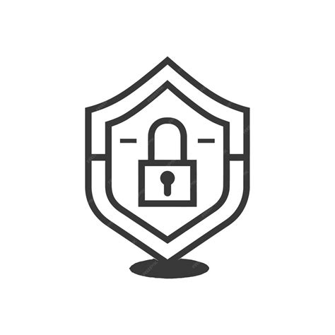 Shield With A Padlock Inside Representing Security And Protection