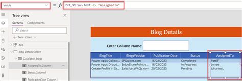 How To Hide A Column In Power Apps Data Table