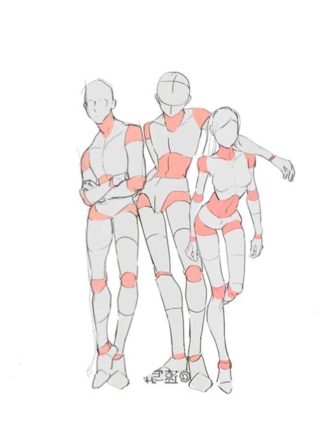 Group Pose Ideas Drawing Three Best Friends Drawing Reference